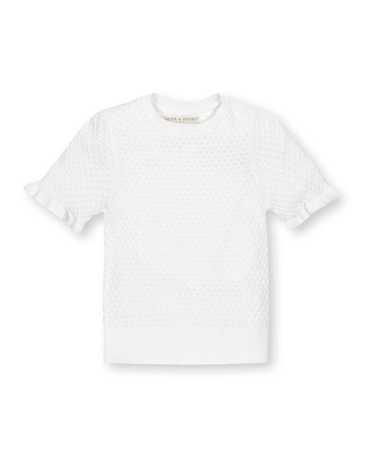 Click here for Hope & Henry Girls Organic Short Sleeve Ruffle Edg... prices