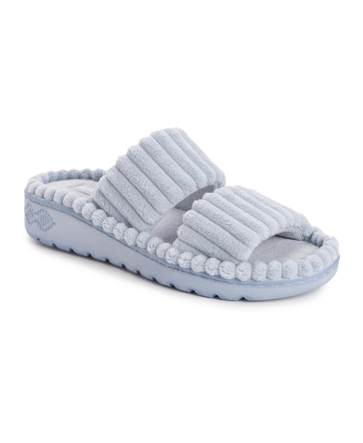 Click here for Muk Luks Womens Double Strap Slide Slipper - Cloud prices