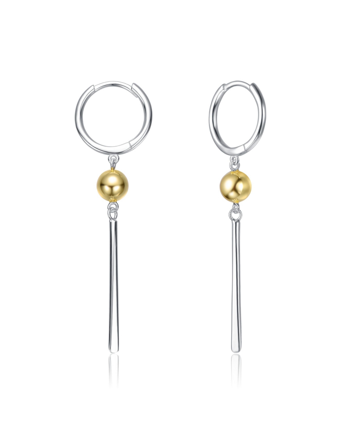 Click here for Sterling Silver Two-Tone with 14K Gold Plated Sphe... prices