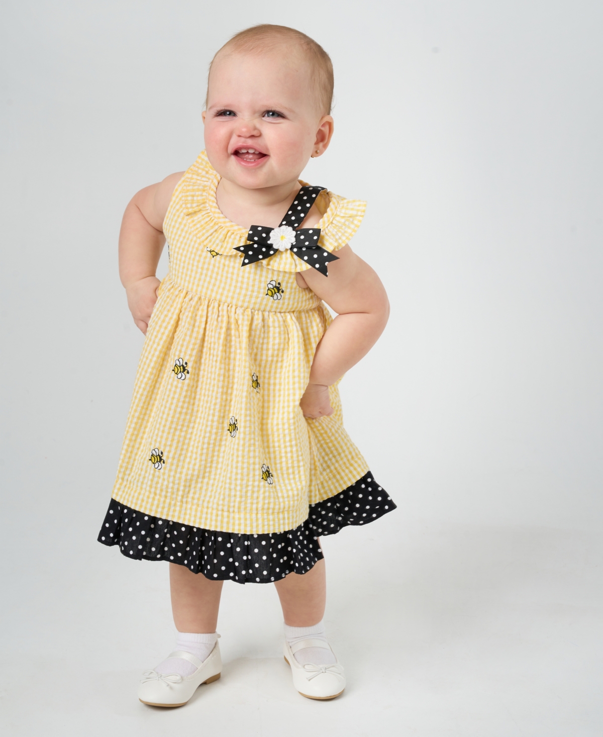 Click here for Rare Editions Baby Girls Bumble Bee Seersucker Dre... prices