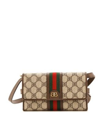 Pre-Owned Balenciaga x Gucci The Hacker Wallet on Strap BB Coated ...