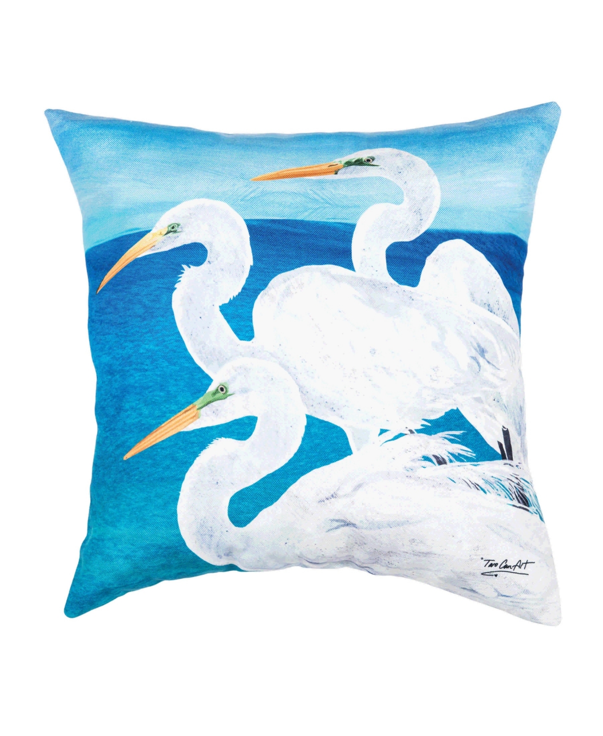 Click here for Egret Trio Throw Pillow prices