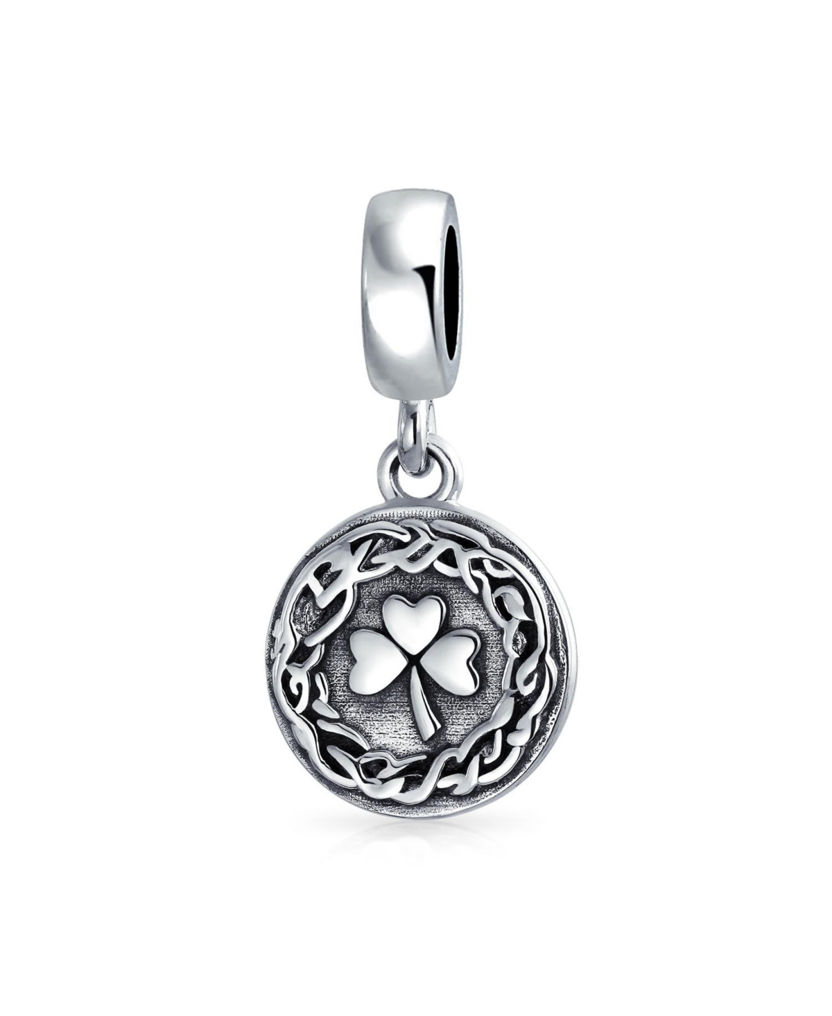 Click here for Bling Jewelry Round Disc Good Luck Celtic Knot Iri... prices