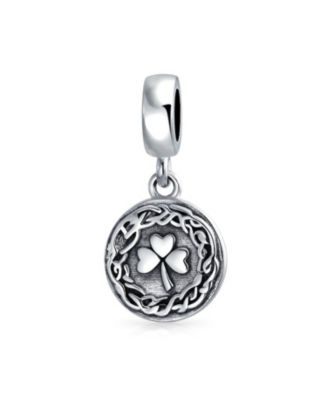 Bling Jewelry Round Disc Good Luck Celtic Knot Irish Clover Dangle ...