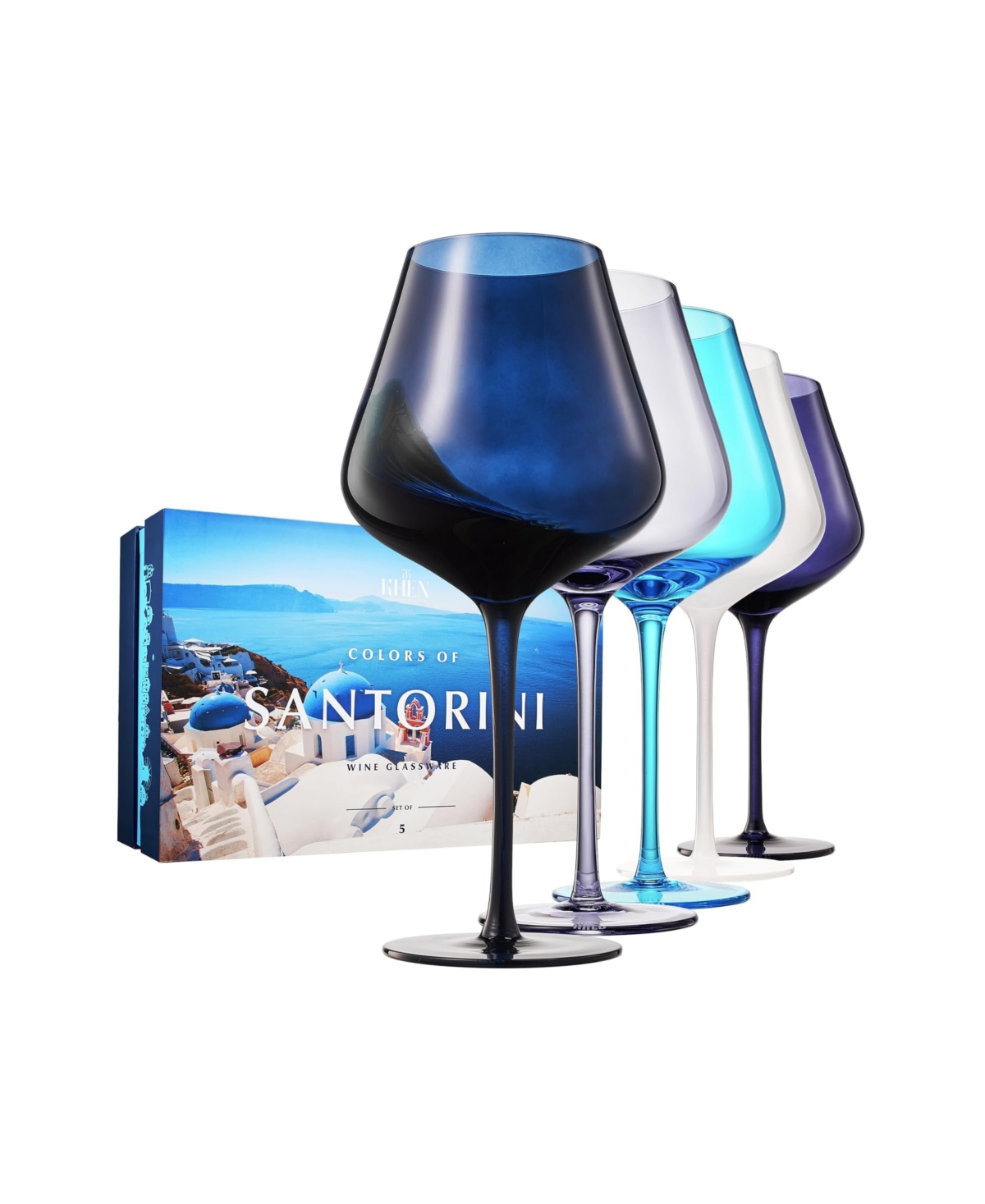 Click here for The Wine Savant Colors of Santorini Greece Wine Gl... prices