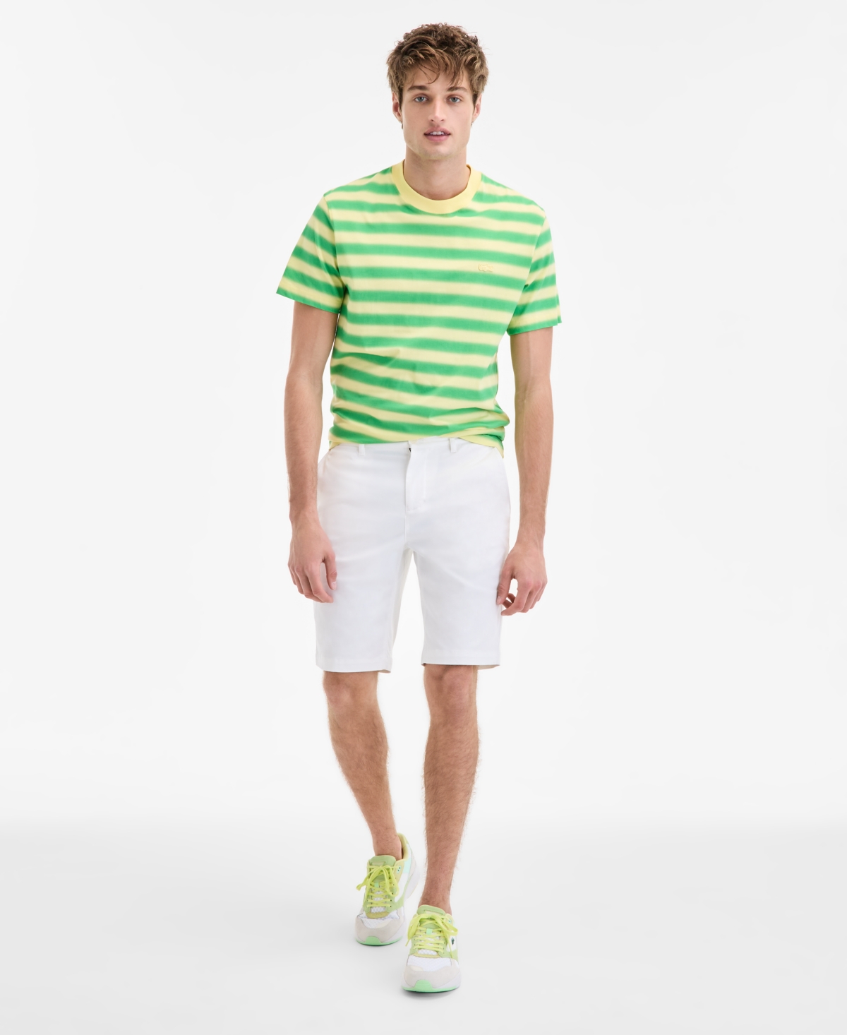 Click here for Lacoste Mens Slim-Fit Bermuda Shorts - 70V Flour prices