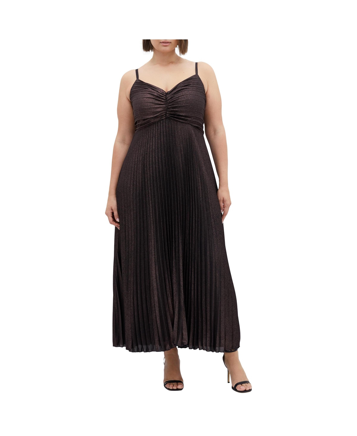Click here for City Chic Plus Size Ariana Sparkle Maxi Dress - Br... prices