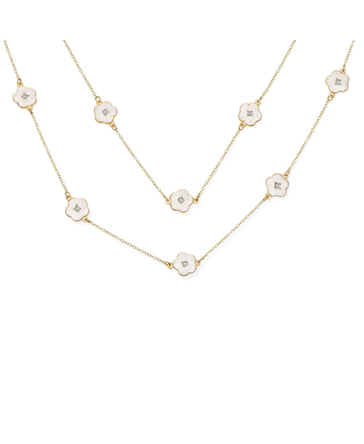 Click here for Bling Jewelry Fashion Enamel Flower Strand Necklac... prices