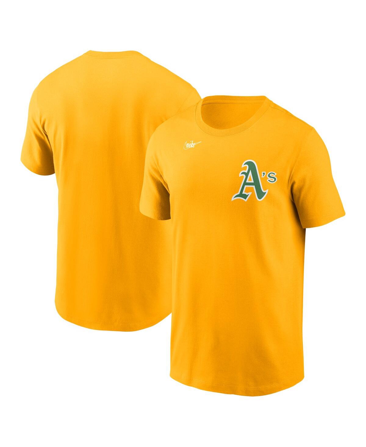 Click here for Nike Mens Gold Athletics Cooperstown Wordmark T-Sh... prices