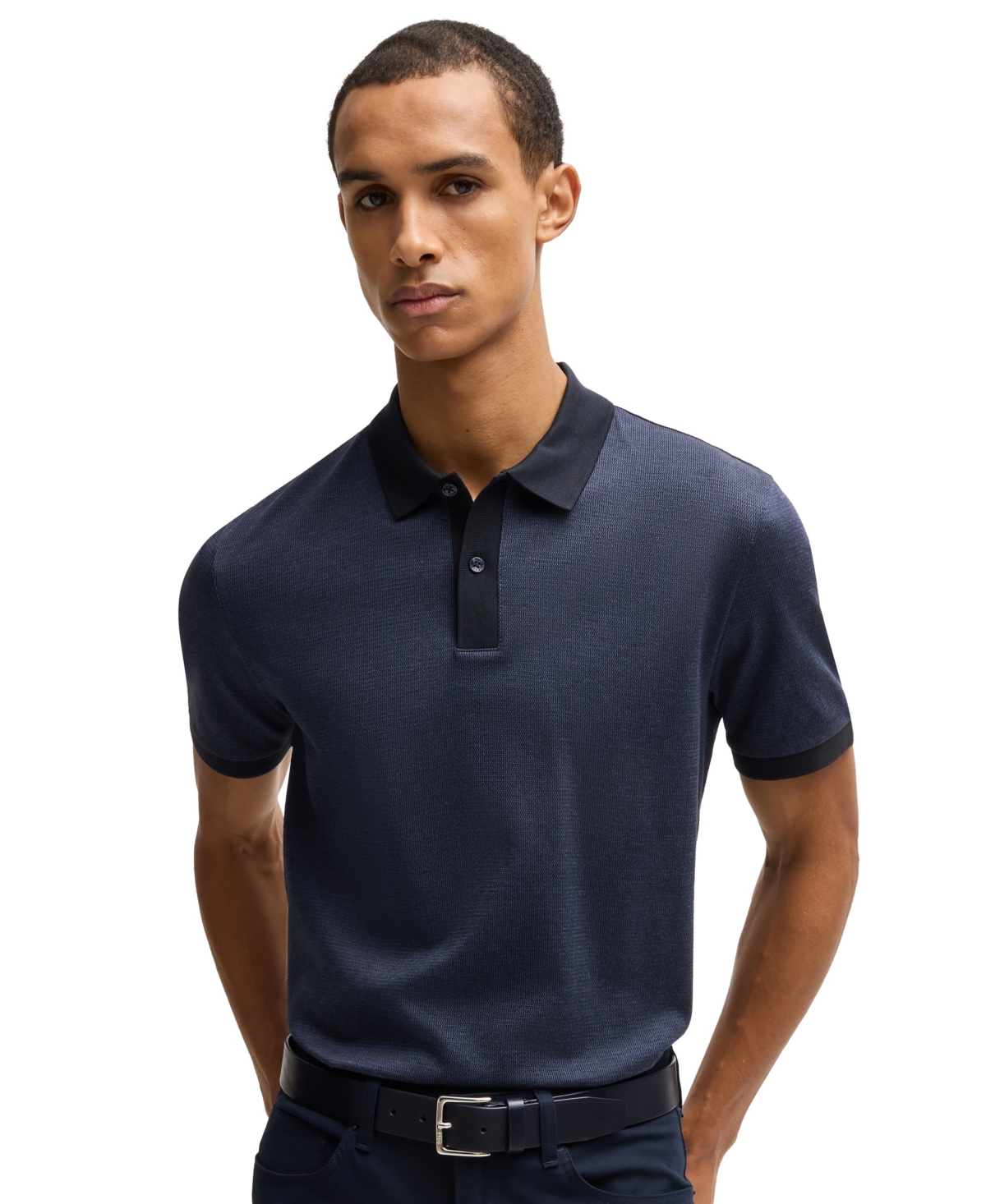 Click here for Boss by Hugo Boss Mens Mercerised-Cotton Polo Shir... prices