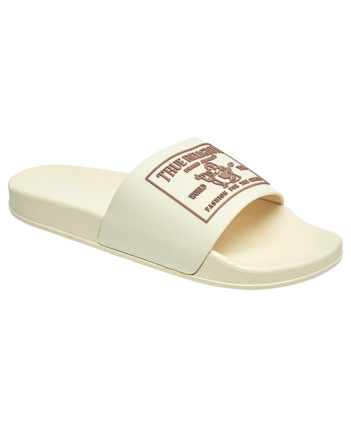 Click here for True Religion Mens Kendrick Logo Slide - Cream prices
