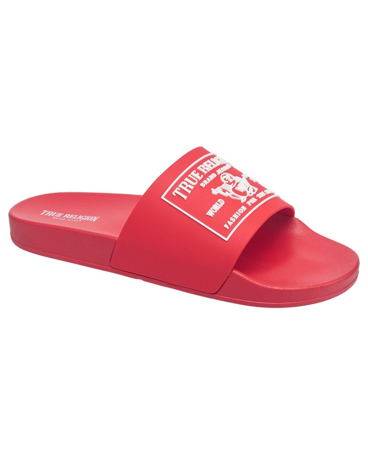 Click here for True Religion Mens Kendrick Logo Slide - Red prices