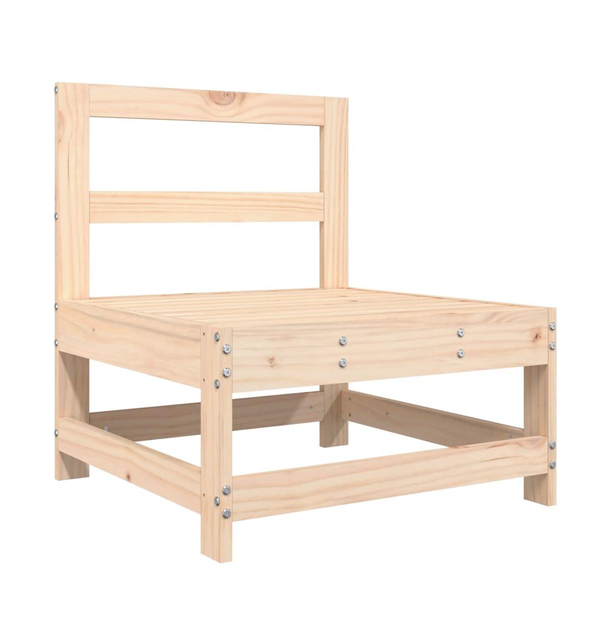 Click here for Patio Middle Sofa Solid Wood Pine - Brown prices