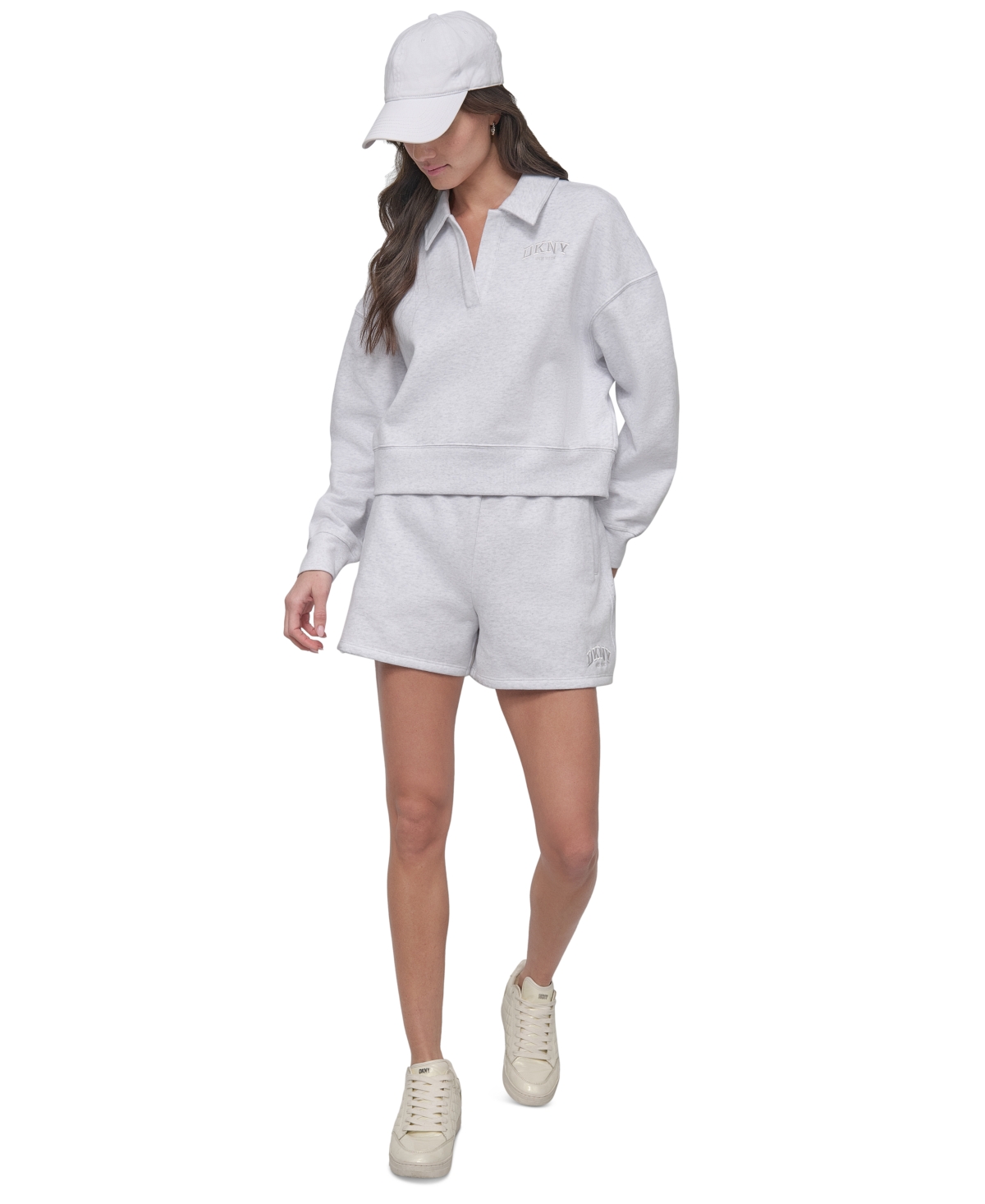 Click here for Dkny Sport Varsity Embroidered Logo Johnny Collar... prices