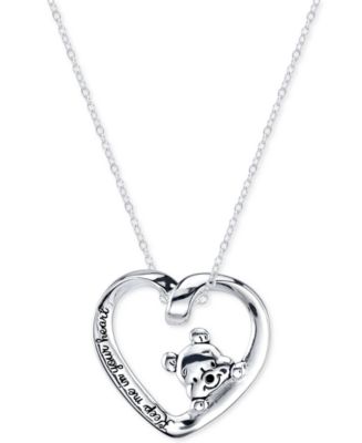 Winnie the pooh necklace sterling silver store