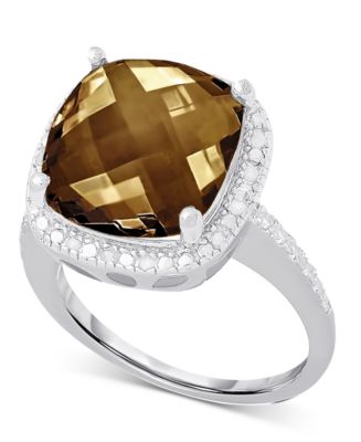 Victoria Townsend Smoky Quartz (6 ct. t.w.) and Diamond (1/10 ct. t.w ...