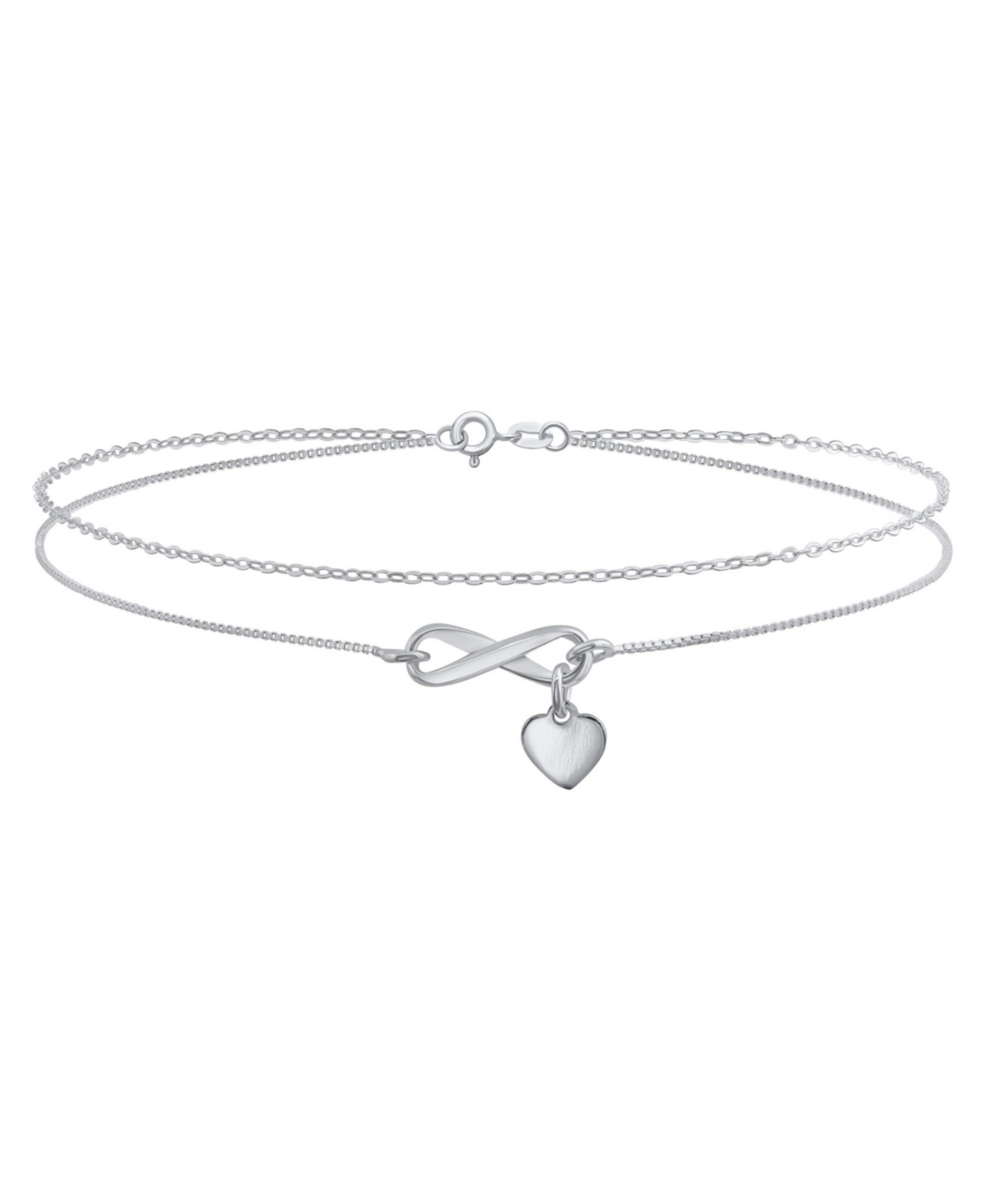 Click here for Bling Jewelry Romantic Love Knot Heart Layered Ank... prices