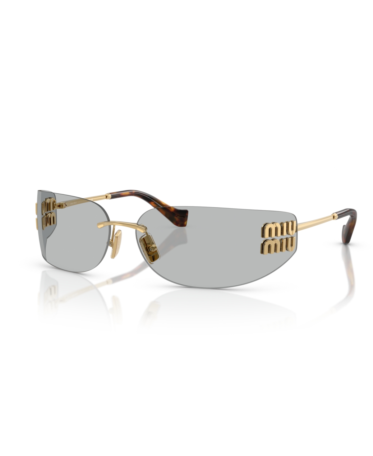 Click here for Miu Miu Womens Large Sunglasses  Mu A51S - Gold prices