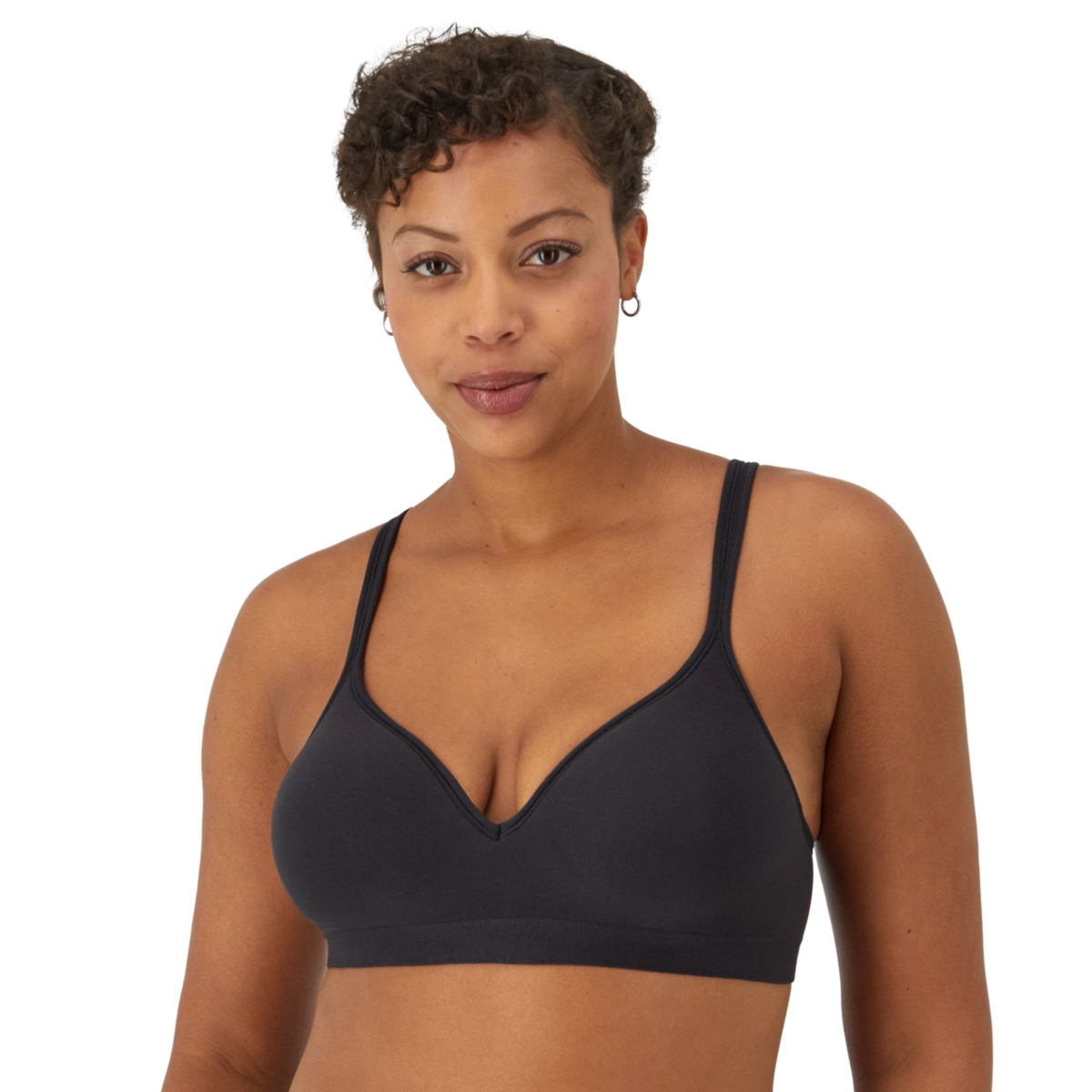 Bali Comfort Revolution Seamless Wireless Full Coverage Bra 3463  C  Black