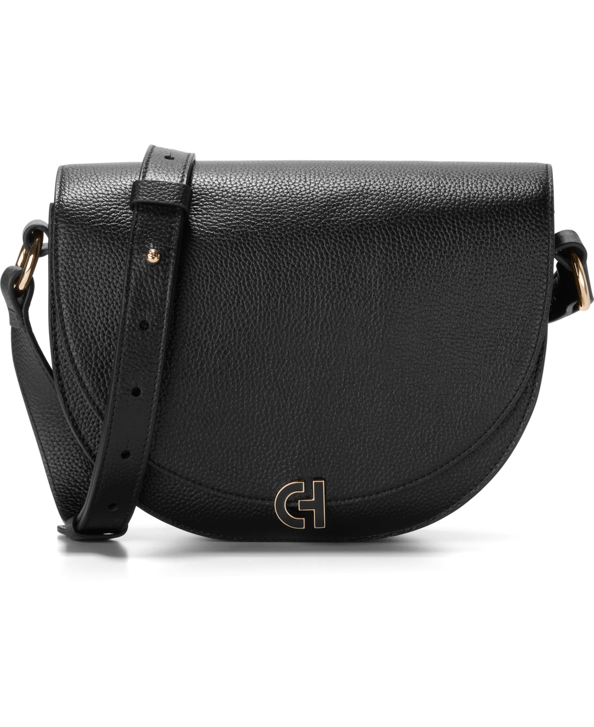 Click here for Cole Haan Evie Medium Saddle Bag - Black prices