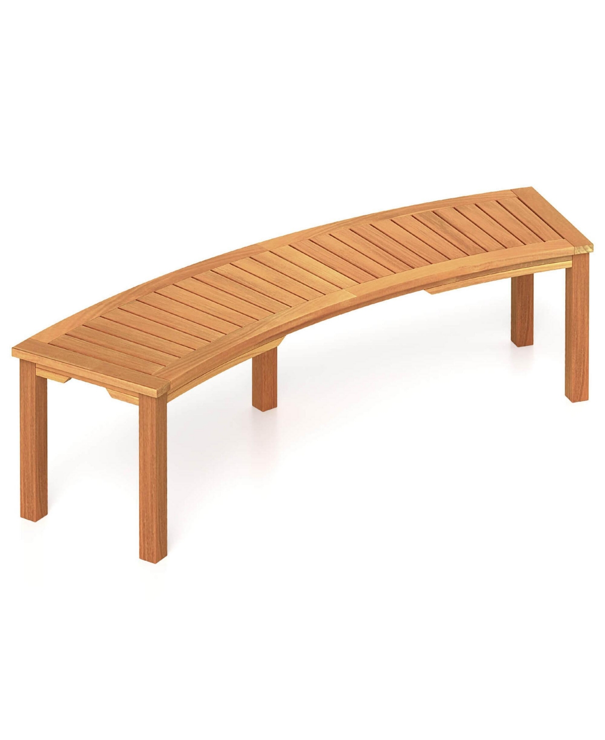 Click here for 1 Pcs Outdoor Curved Bench with Slatted Seat Solid... prices