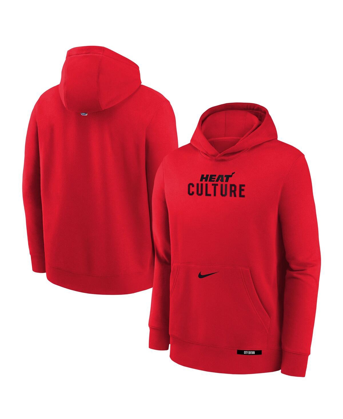 Click here for Nike Big Boys and Girls Red Miami Heat 2024/25 Cit... prices