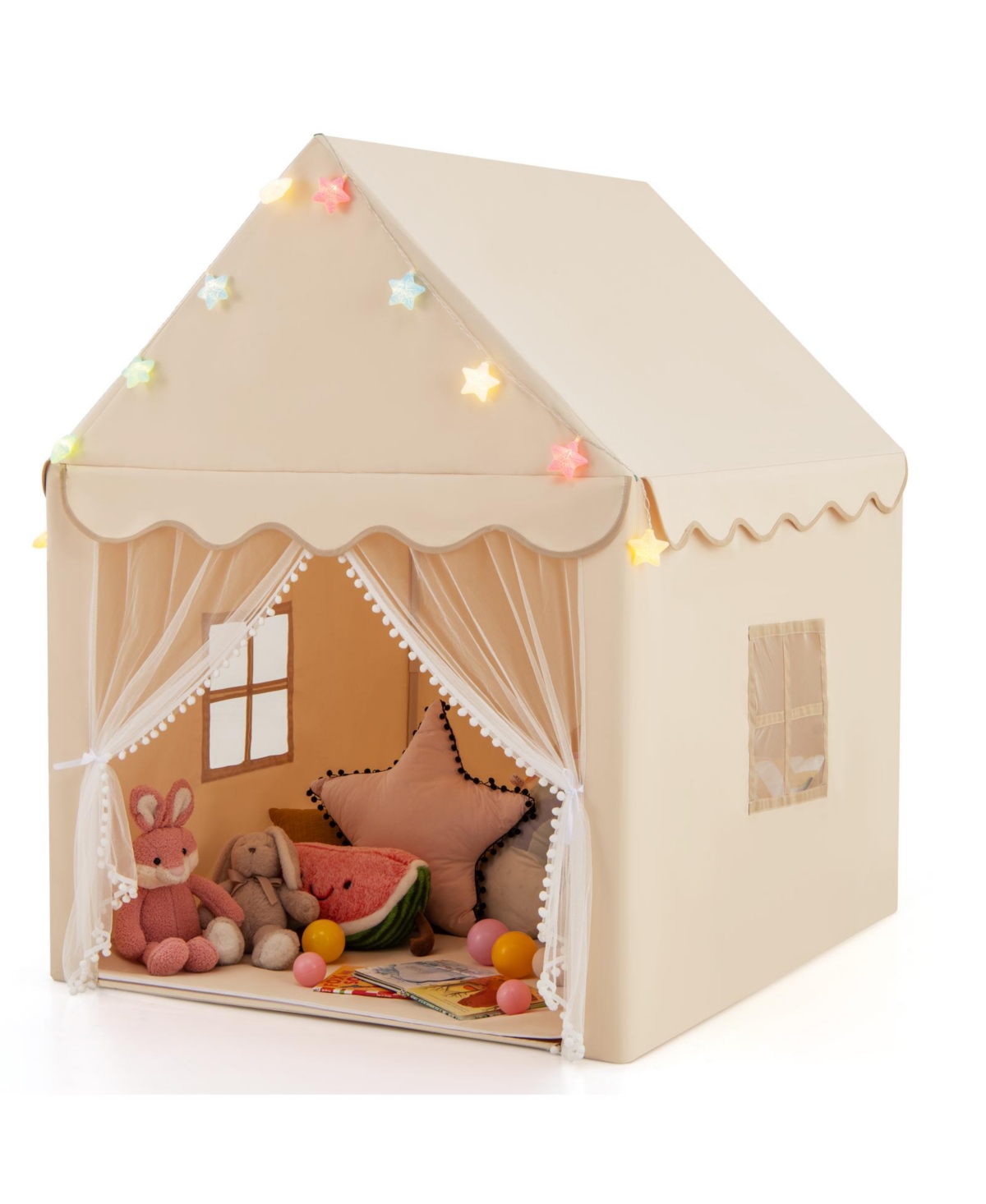 Click here for Kids Playhouse Tent with Star Lights & Play Mat Co... prices
