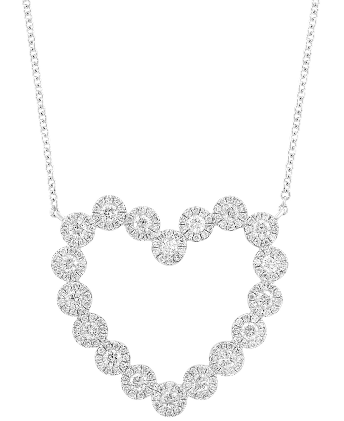 Click here for Effy Diamond Halo Open Heart 18 Pendant Necklace (... prices