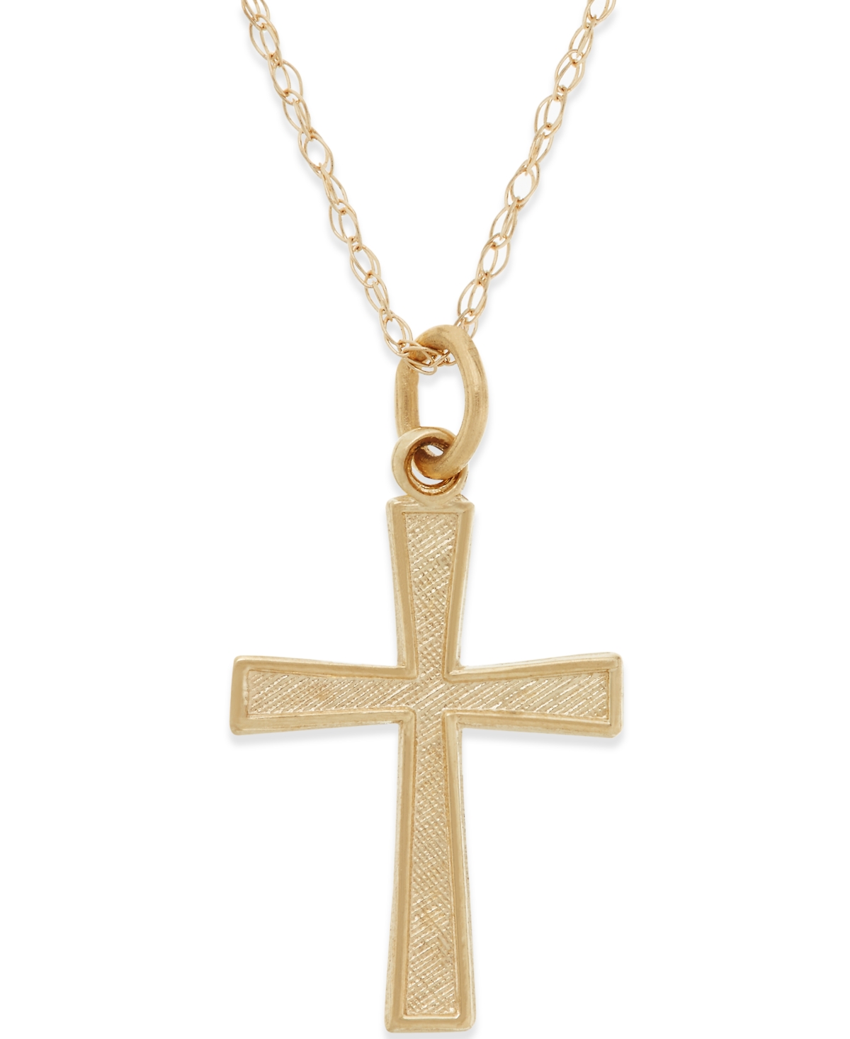 Click here for Small Cross Pendant Necklace in 14k Gold - Yellow... prices