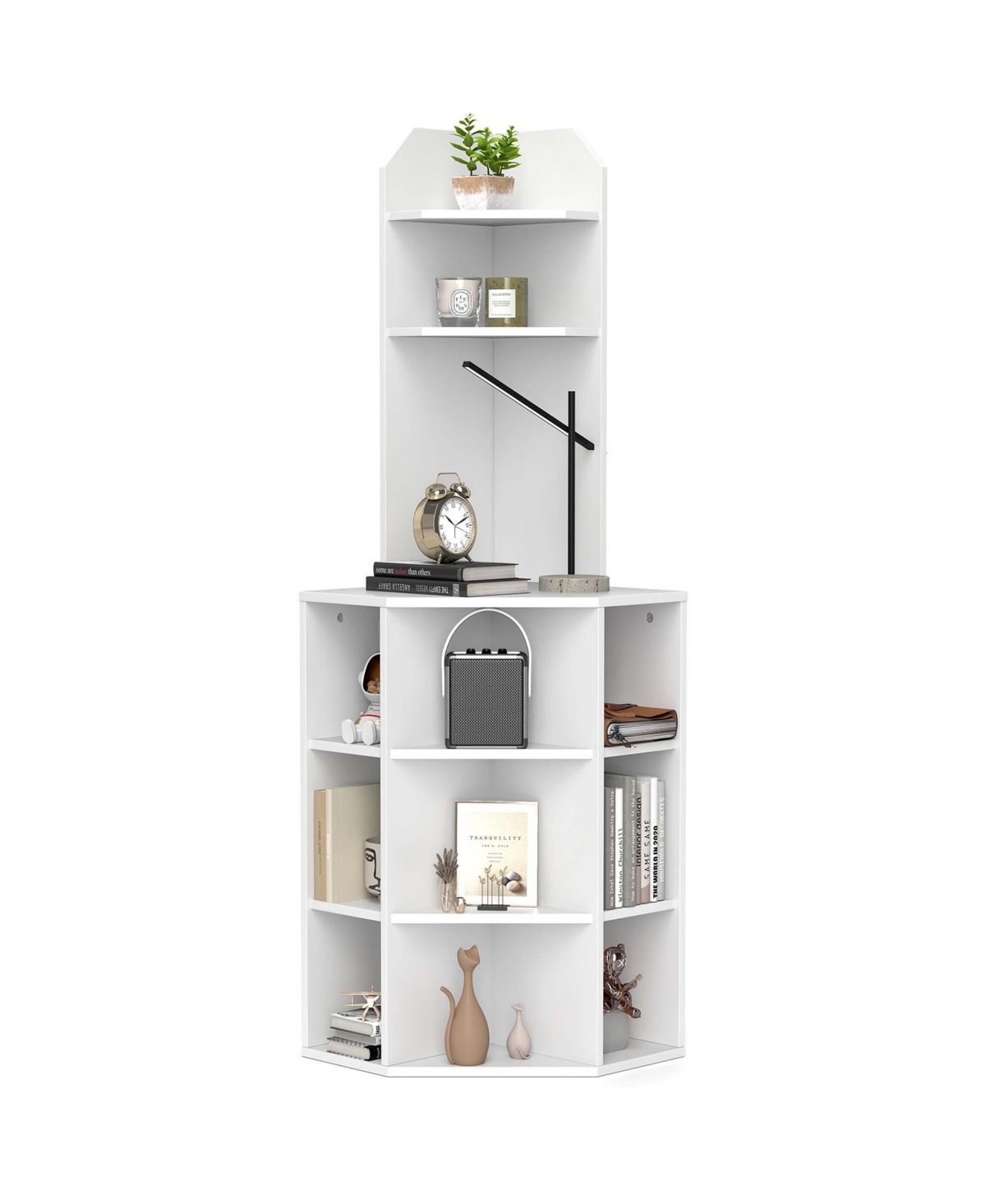 Click here for 6-Tier Corner Shelf 63" Tall Corner Bookshelf... prices