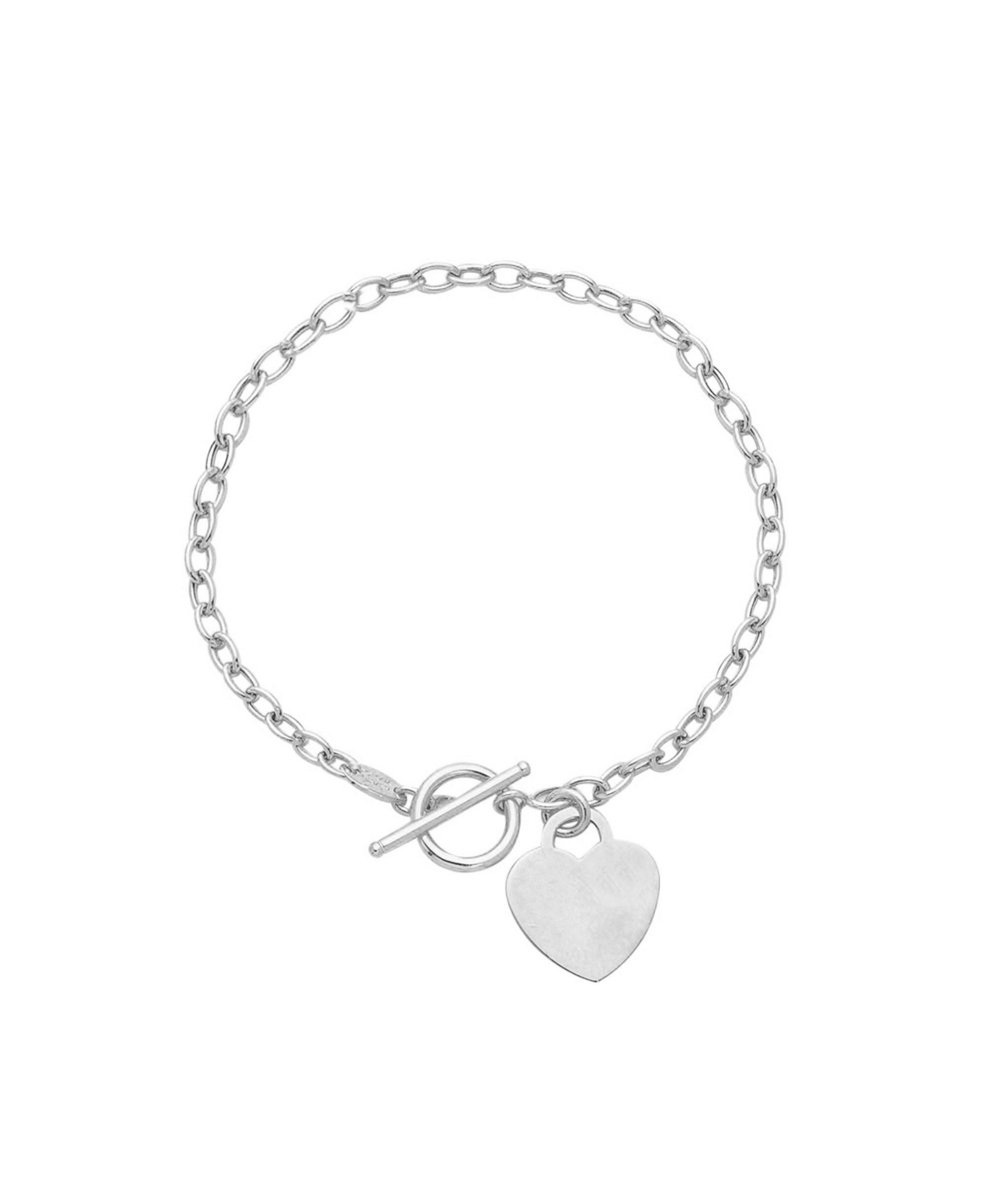 Click here for The Lovery Gold Heart Toggle Bracelet 14K White Go... prices