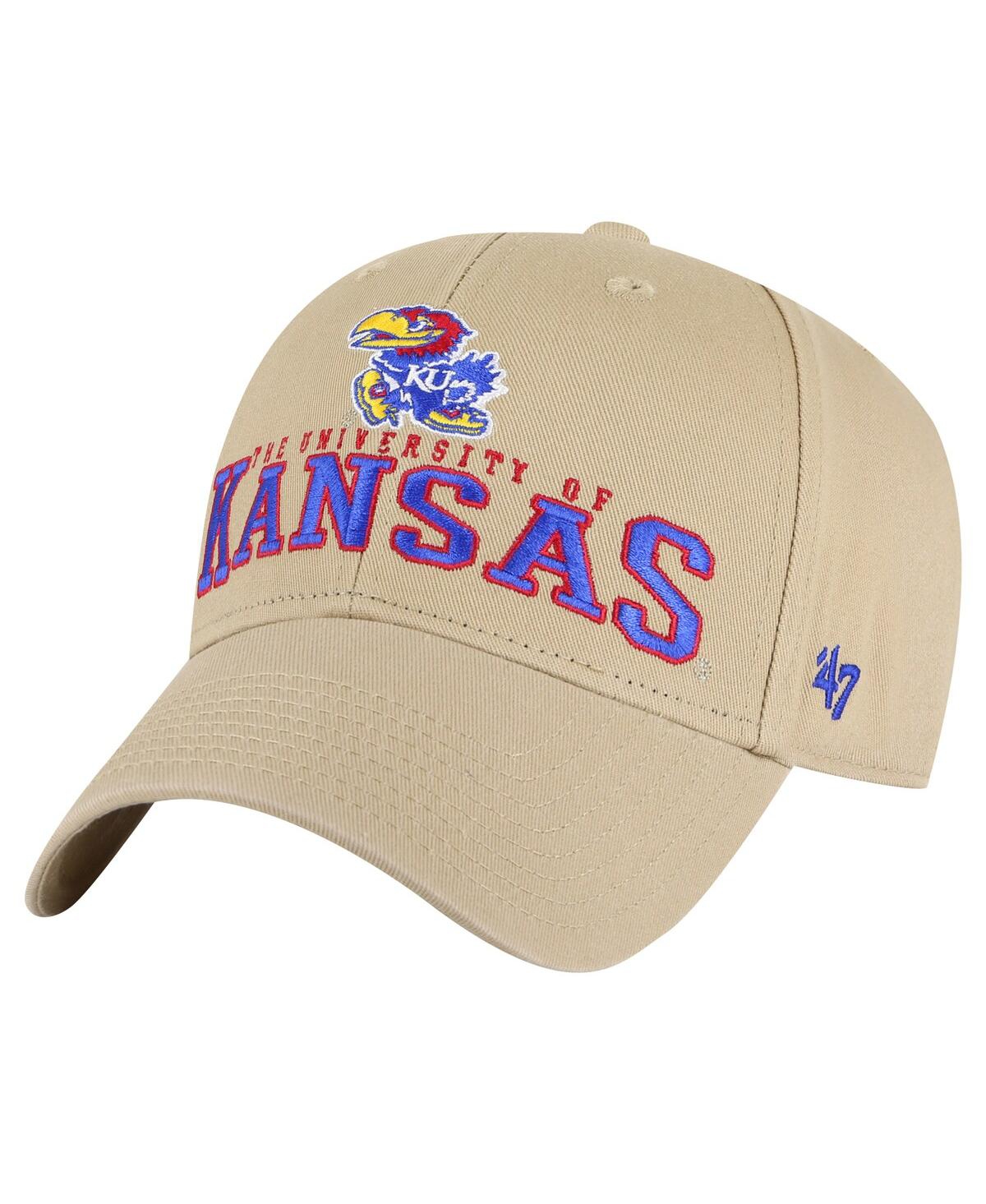 Click here for 47 Brand Mens Khaki Kansas Jayhawks Powell Mvp Adj... prices