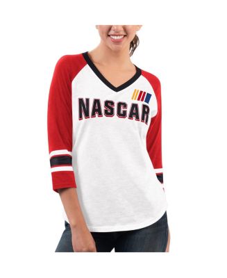 G-III 4her By Carl Banks Women's White/Red NASCAR Merchandise Top Team ...