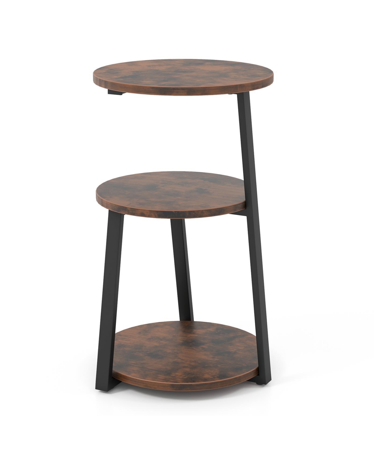 Click here for 3-Tier Round Accent Side Table with Storage Shelve... prices