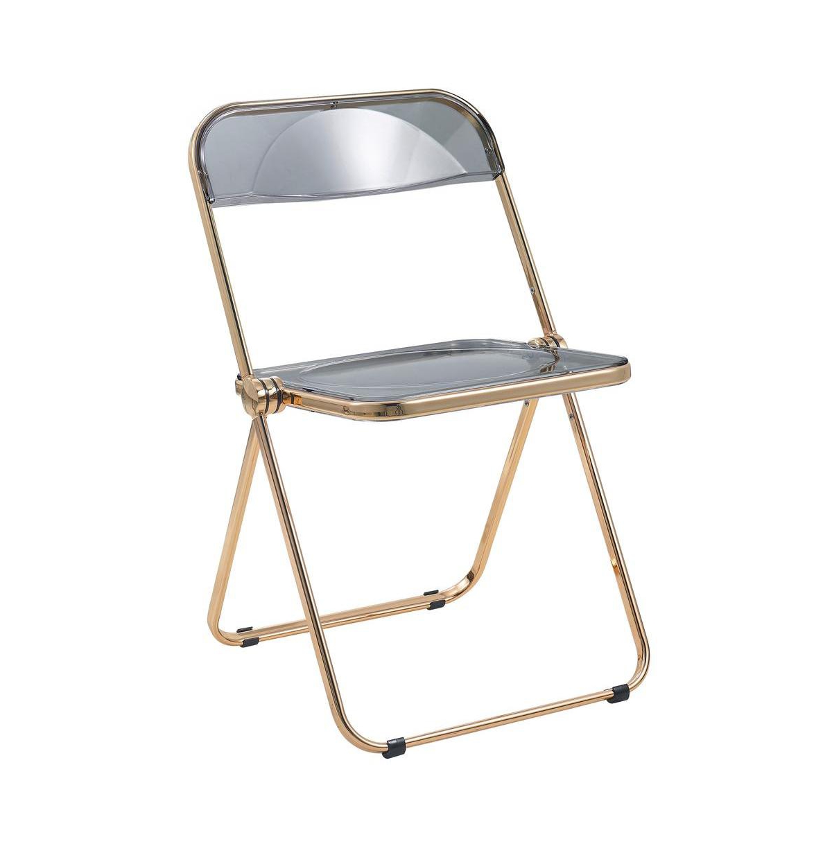 Click here for Lawrence Acrylic Folding Chair Black With Gold Met... prices