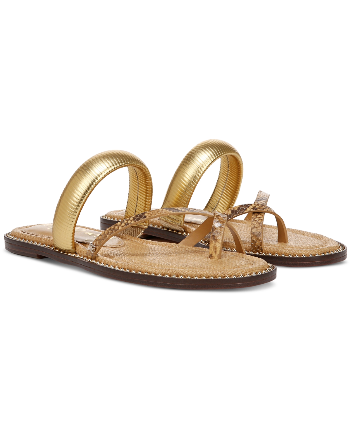 Click here for Sam Edelman Womens Tillie Slide Flat Sandals - Gol... prices