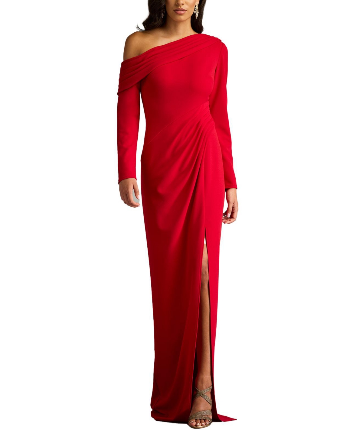 Click here for Tadashi Shoji Womens Arison Pleated Draped Gown -... prices