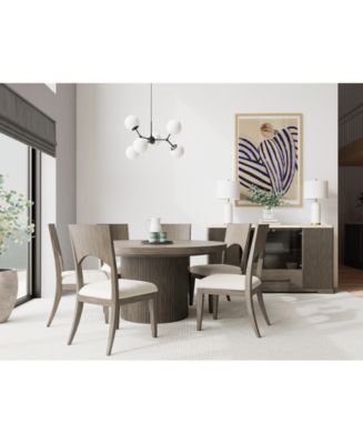 Furniture Frandlyn 7pc Dining Set (Round Dining Table + 6 Side Chairs) - Macy's