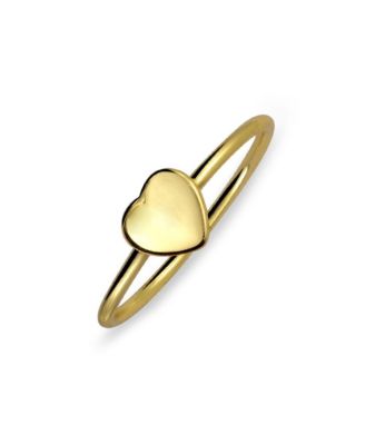 Click here for Bling Jewelry Tiny Minimalist Silver Ring With Hea... prices