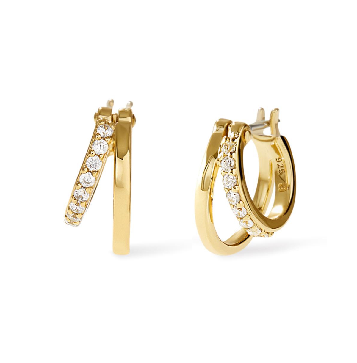 Click here for Ana Luisa Double Hoop Earrings - Toda Mini - Gold... prices