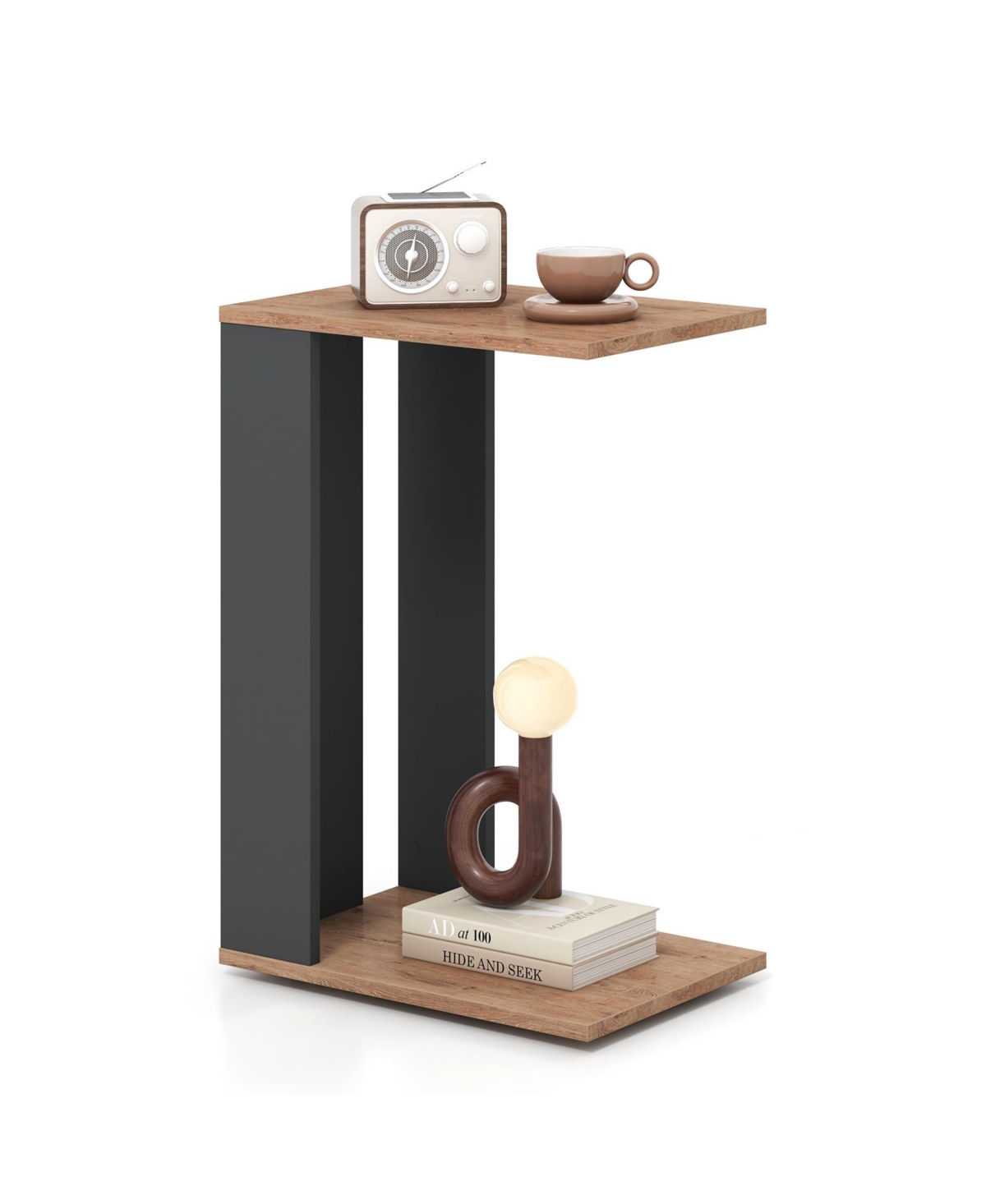Click here for 2-Tier C-Shaped Side Table with Wheels and Shelf f... prices