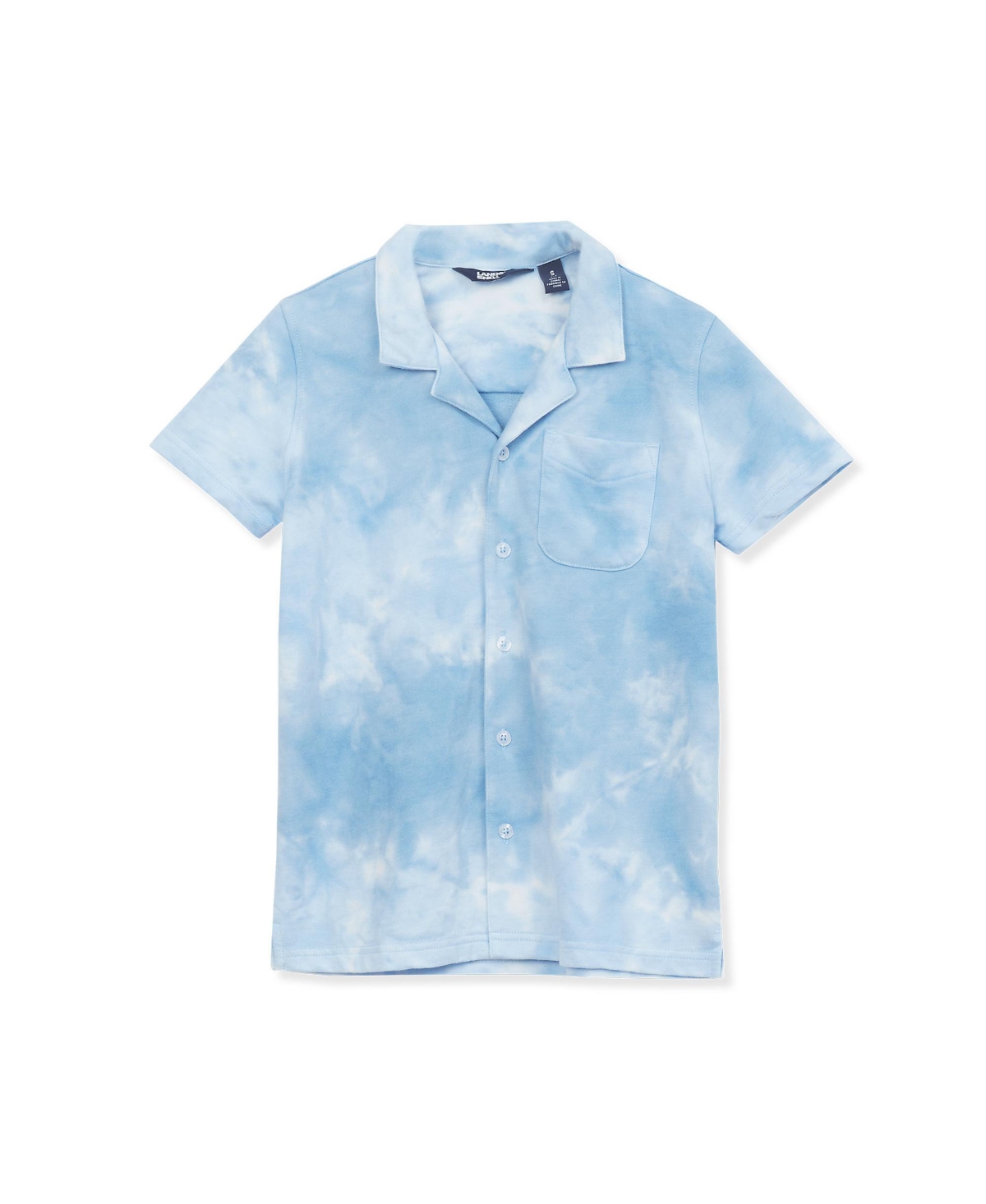 Click here for Lands End Boys Terry Knit Button Down Shirt - Sky... prices