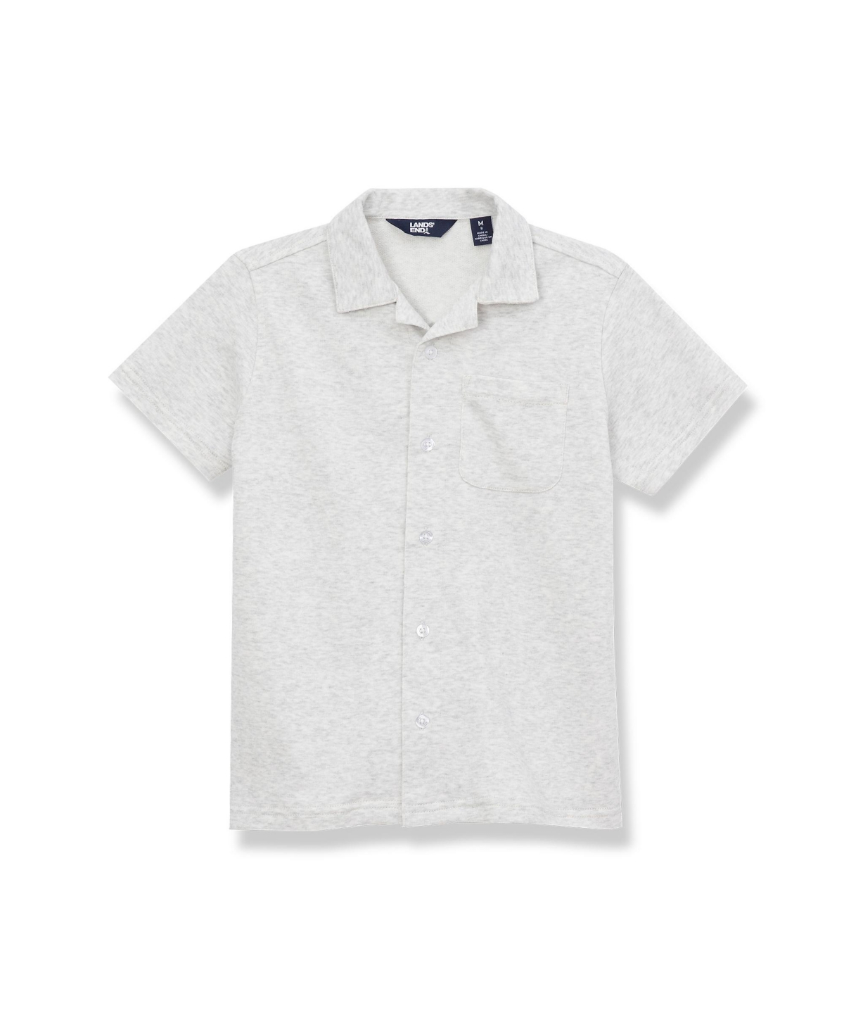 Click here for Lands End Boys Terry Knit Button Down Shirt - Snow... prices