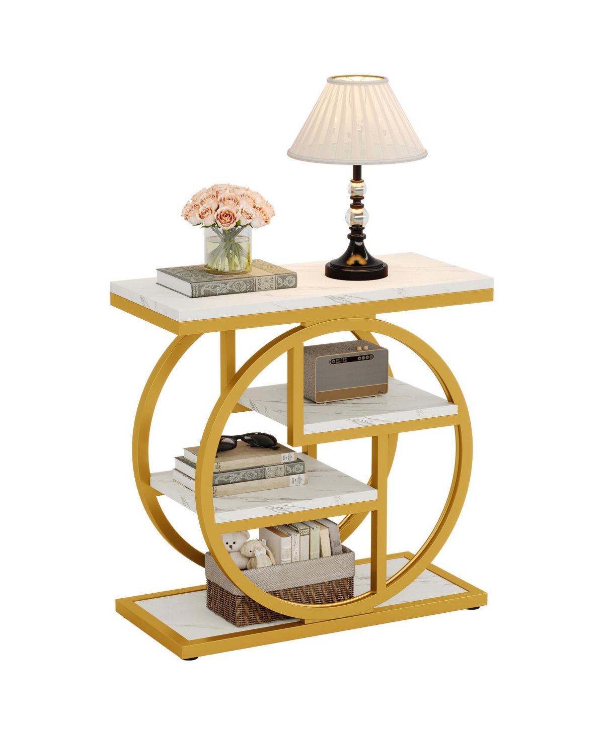 Click here for Tribesigns End Table  4-Tier Narrow Side Table wit... prices