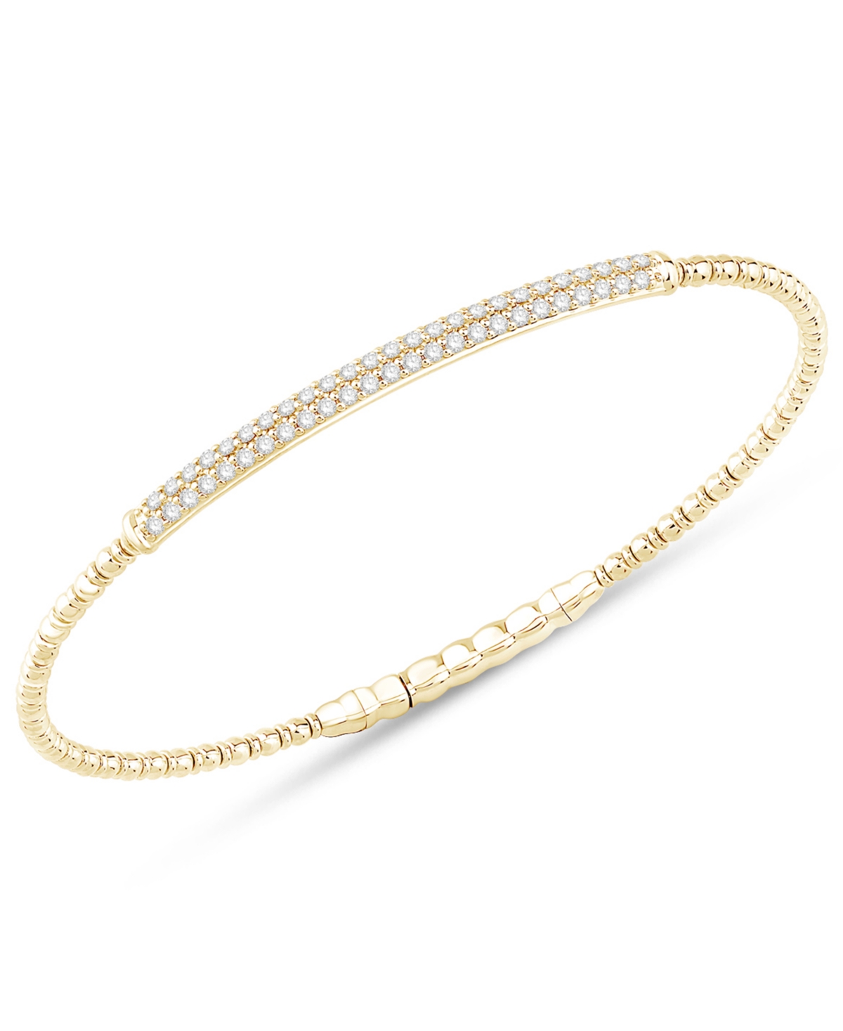 Click here for Diamond Double Row Pave Flexible Bangle Bracelet (... prices