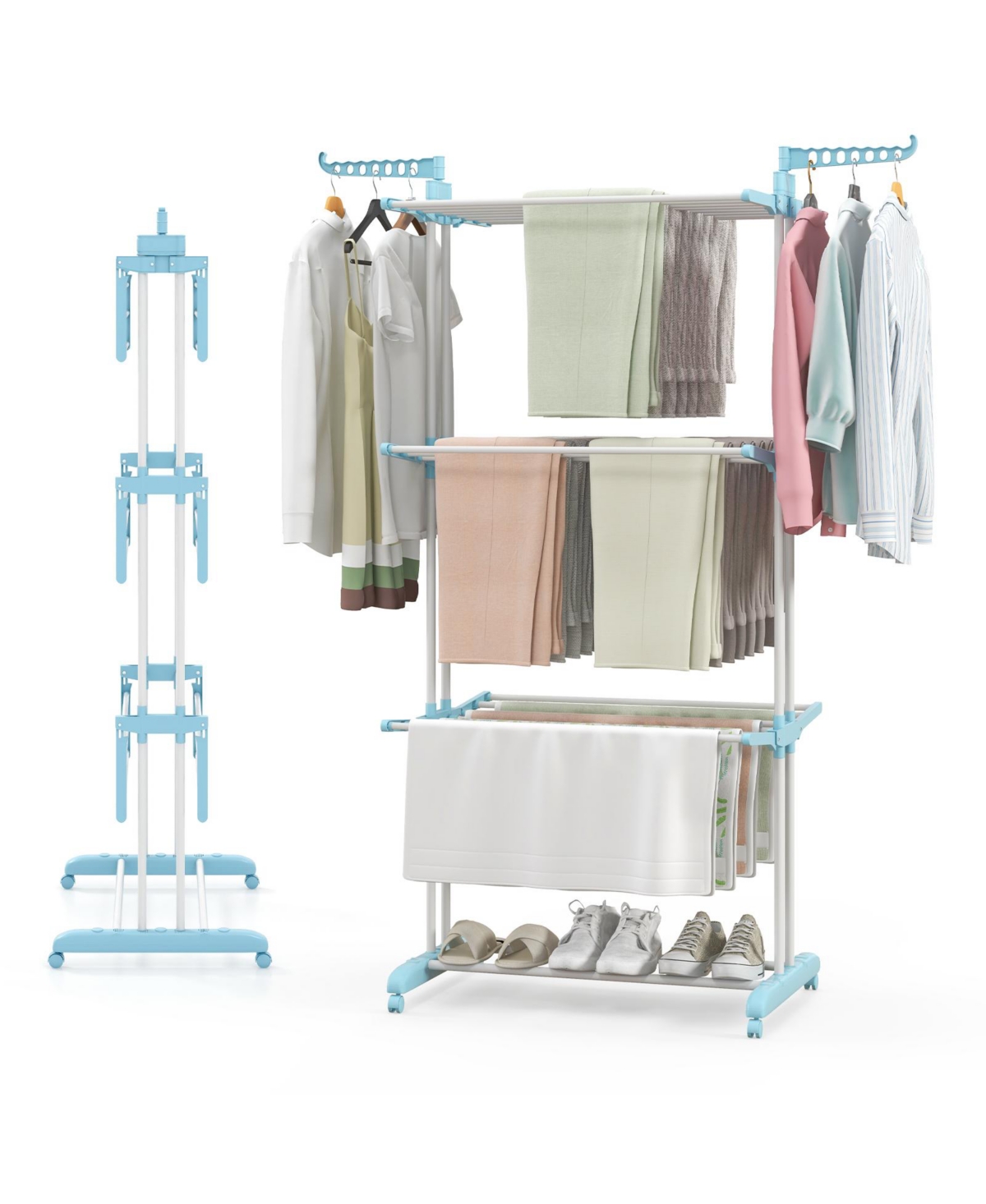 Click here for 4-Tier Clothes Drying Rack with Rotating Wings and... prices