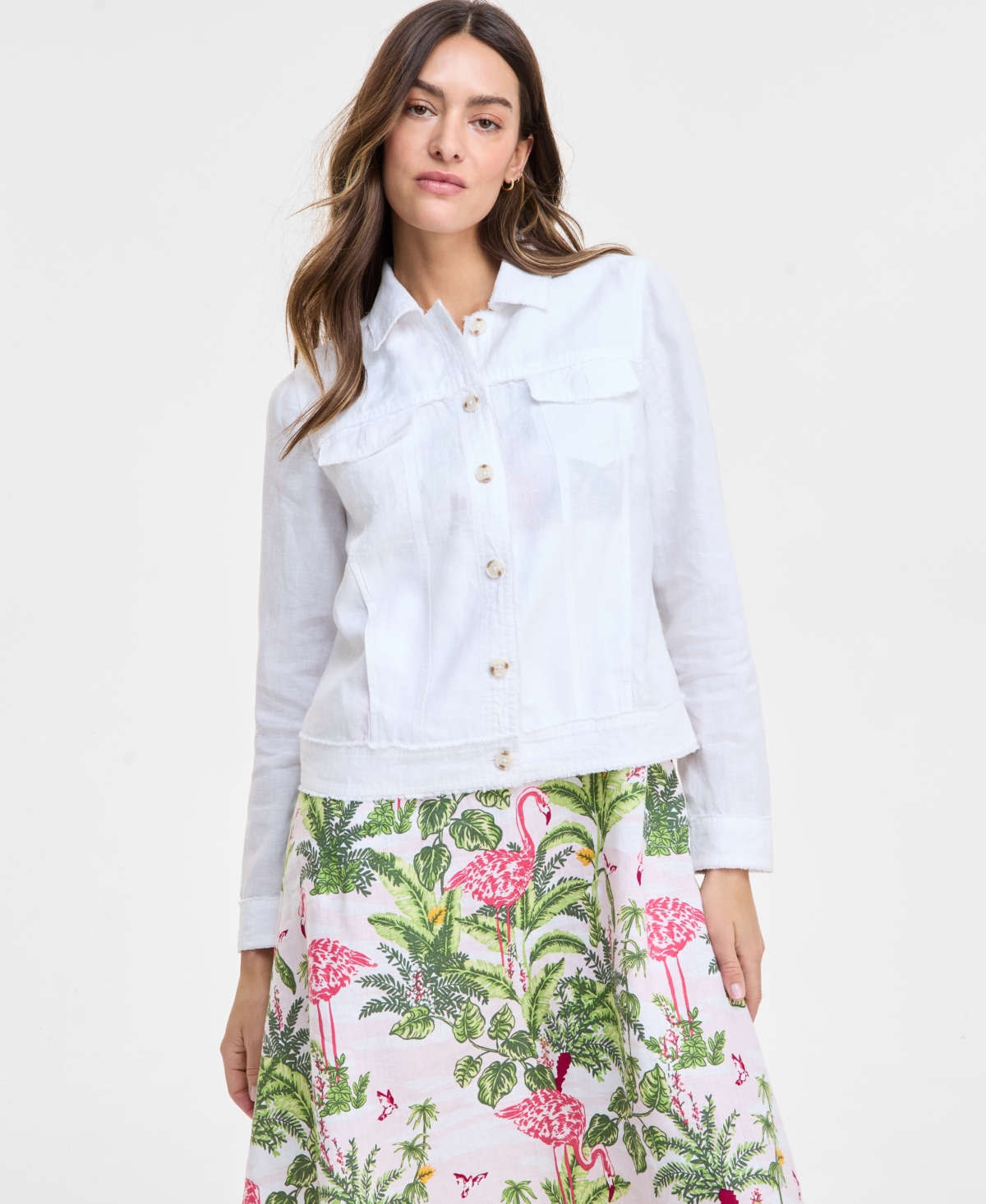 Click here for Charter Club Womens 100 Linen Jacket  Created for... prices