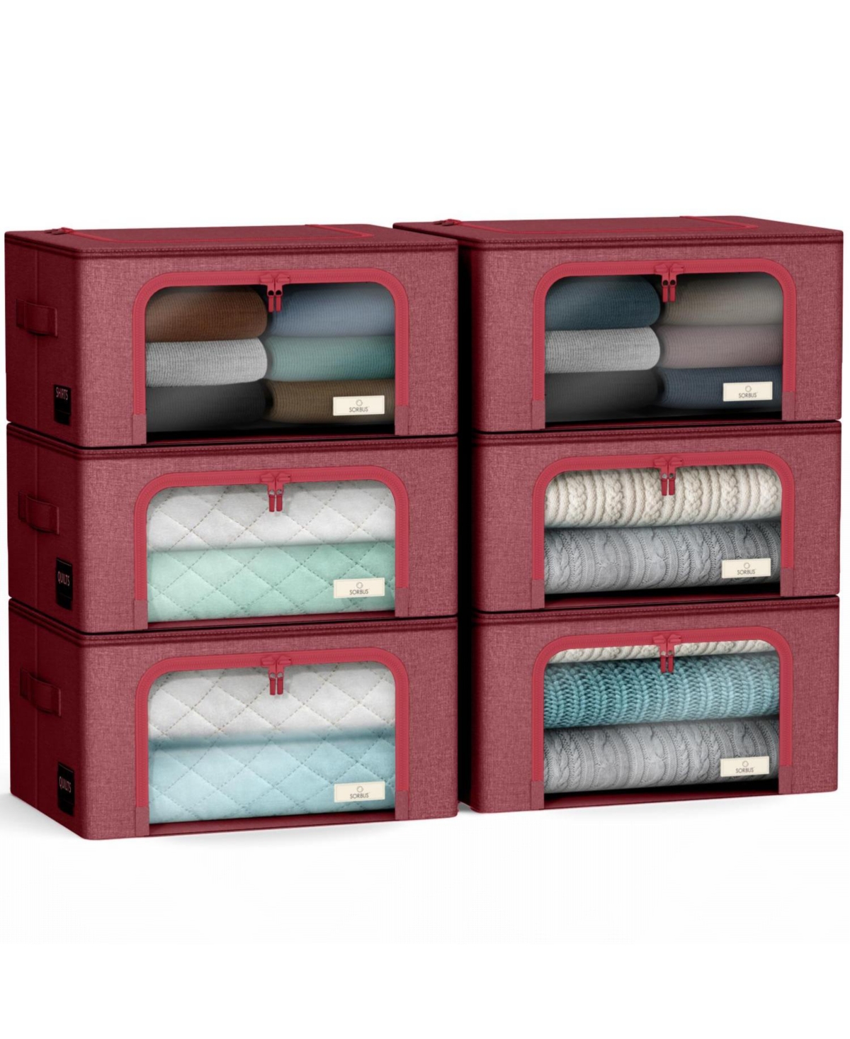 Click here for Sorbus 6 Pack Small Foldable Storage Box - Metal F... prices