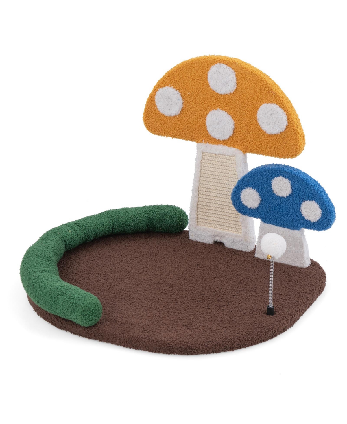 Click here for Mushroom Cat Bed with Cat Claw Scratcher & Wide Sc... prices