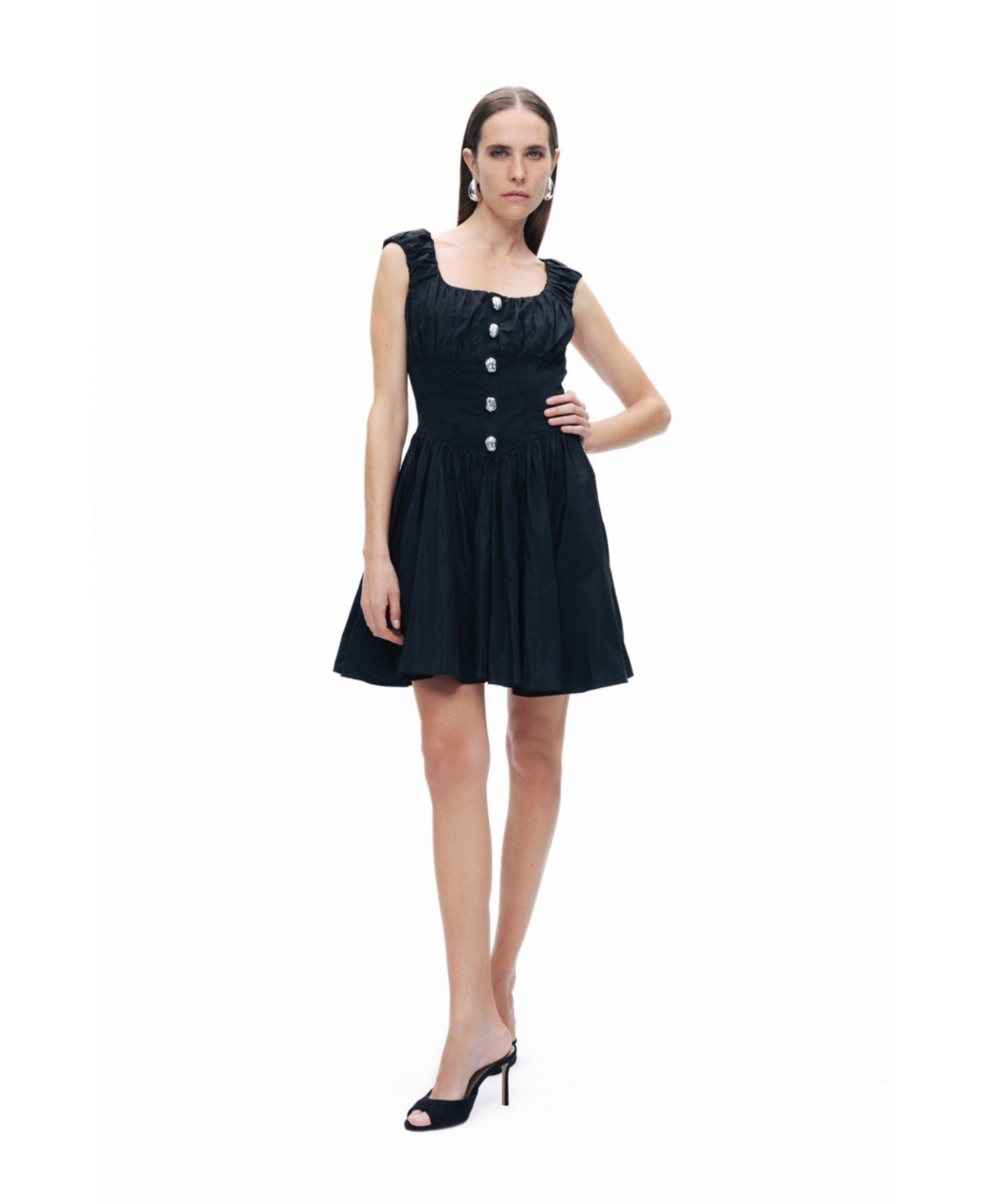 Click here for Nocturne Womens Corset Design Mini Dress - Black prices